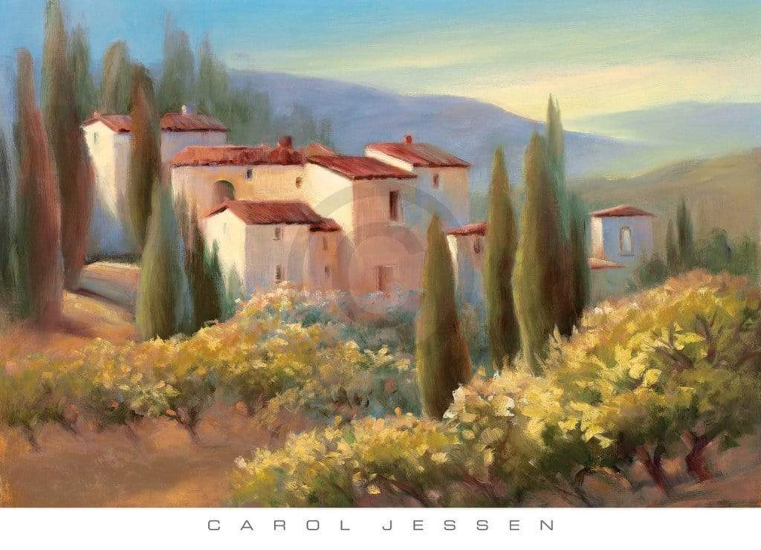 Affiche Art Carol Jessen Blue Shadow in Tuscany II 91x66cm