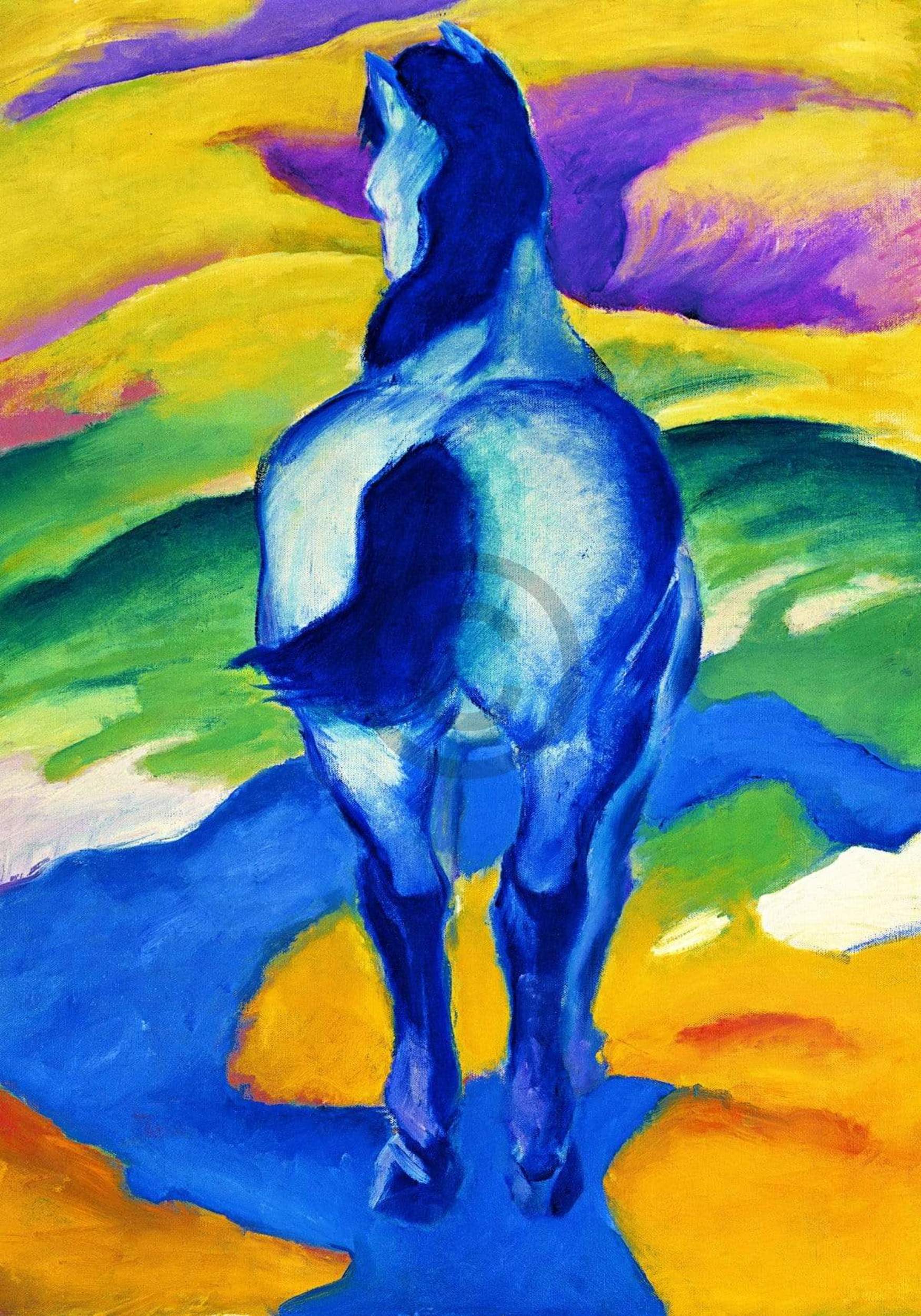 Affiche Art Franz Marc Blaues Pferd II 70x100cm | Yourdecoration.fr